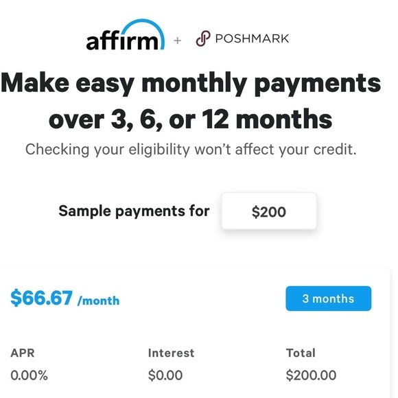 Other | Buy Now Pay Later Use Affirm On Orders 20 | Poshmark